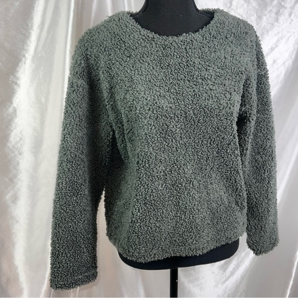Uniqlo Slate Grey Oversized Teddy Bear Sweater Size X… - Gem